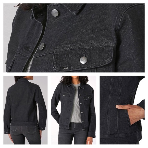 Lee | Jackets & Coats | Lee Legendary Rider Black Button Down Denim ...